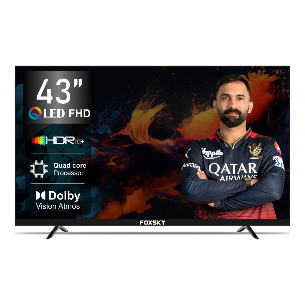Buy Foxsky 109 cm (43 inch) Full HD QLED Smart with Dolby Audio (43FS ...
