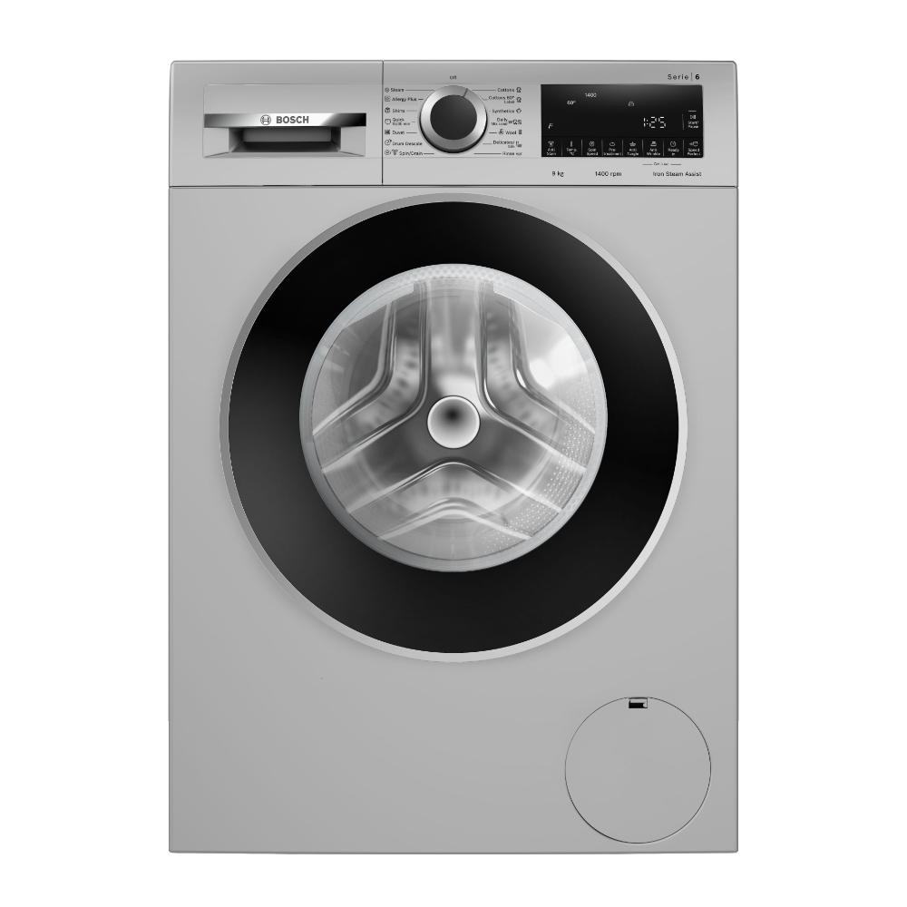Buy Bosch 9 kg Fully Automatic Front Loading Washing Machine, Silver ...