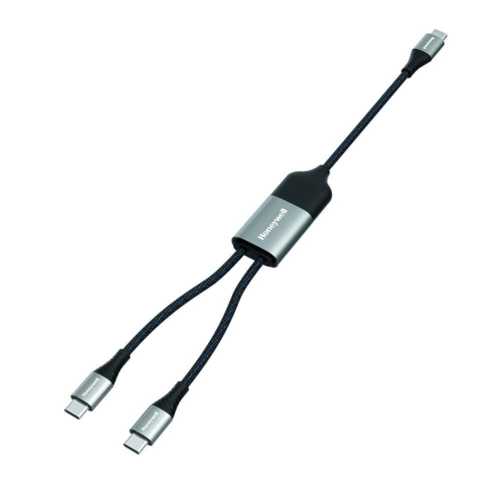 Buy Honeywell 1.8 Meter Type C to Dual Type C Cable, Black at Reliance ...