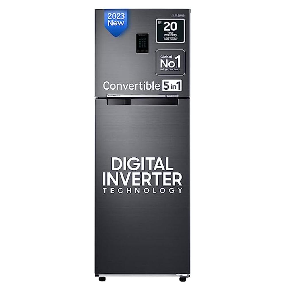 Buy Samsung 301 L 3 Star Double Door Refrigerator, Black Matt ...