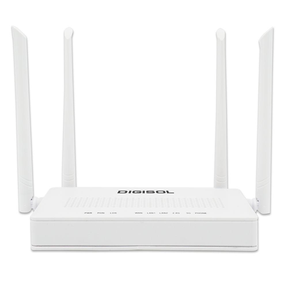 Buy Digisol DG-GR6821AC Xpon ONU 1200 Mbps Wi-Fi Router with 1 PON , 2 ...