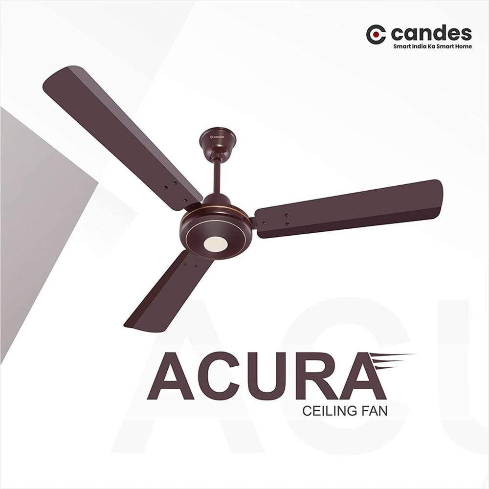 Buy Candes Acura 1200 mm High Speed BLDC Ceiling Fan, ]Brown at Best ...