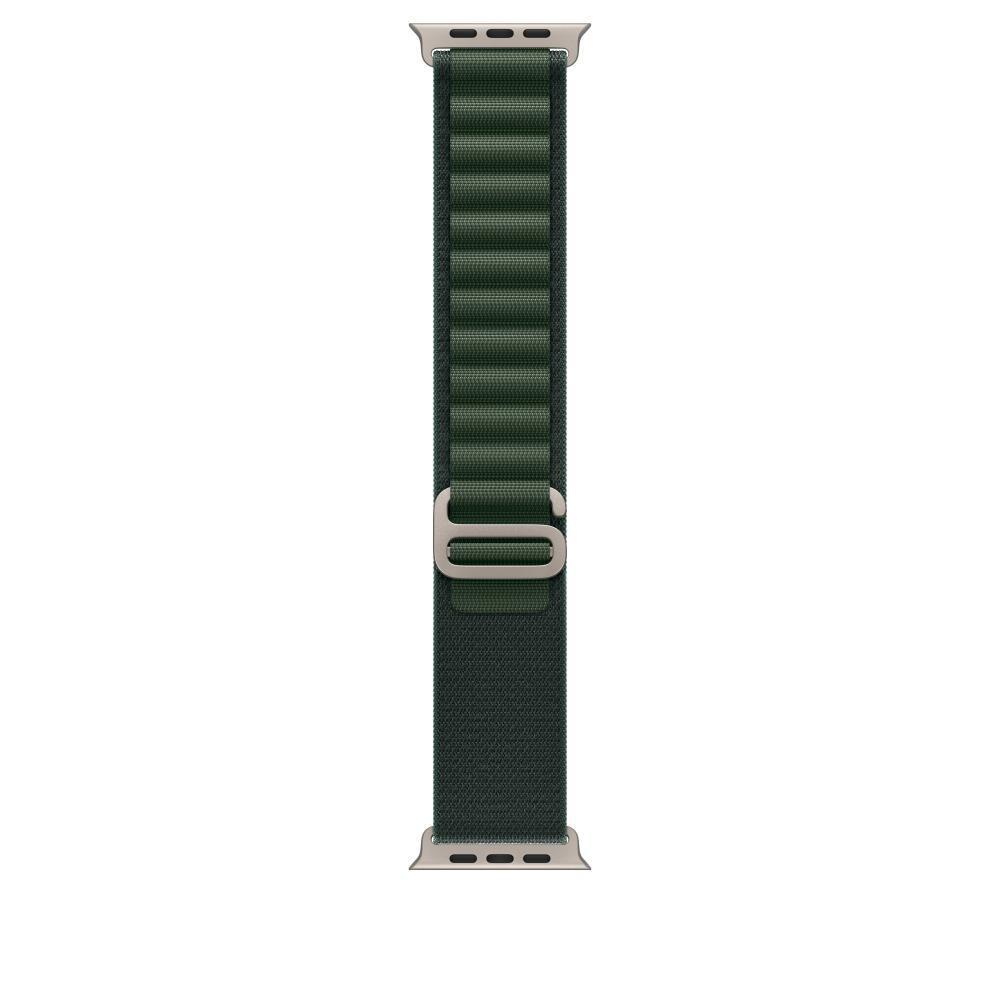 Buy Apple Watch 49 mm Dark Green Alpine Loop Natural Titanium Finish (M ...