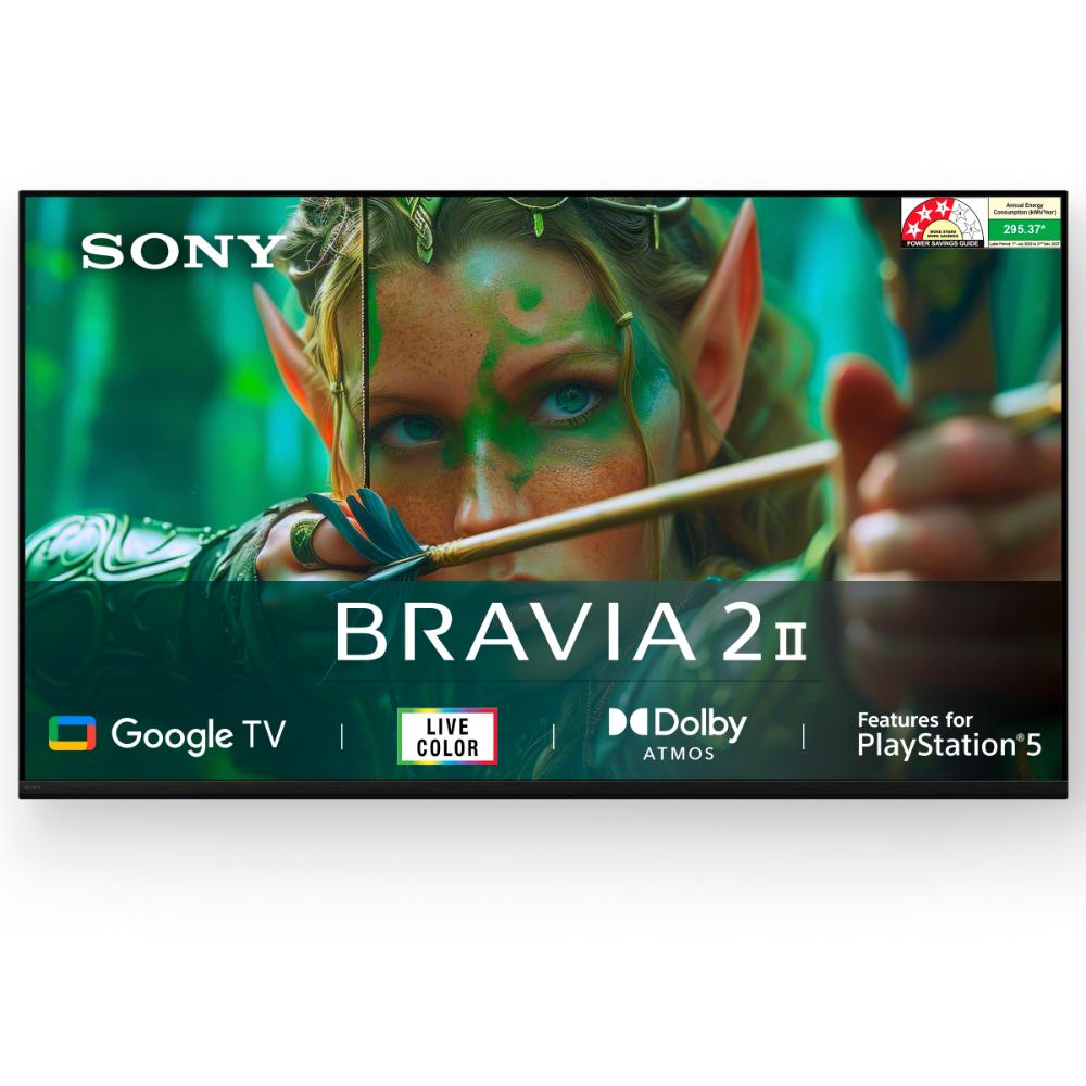 Sony 189 cm (75 inches) BRAVIA 2 4K Ultra HD Smart LED Google TV, K-75S25M2, Black