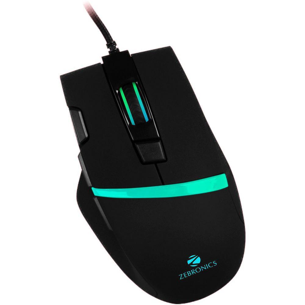 Buy Zebronics Zeb-Tempest Wired Gaming Mouse with Ergonomic Design, 5 ...