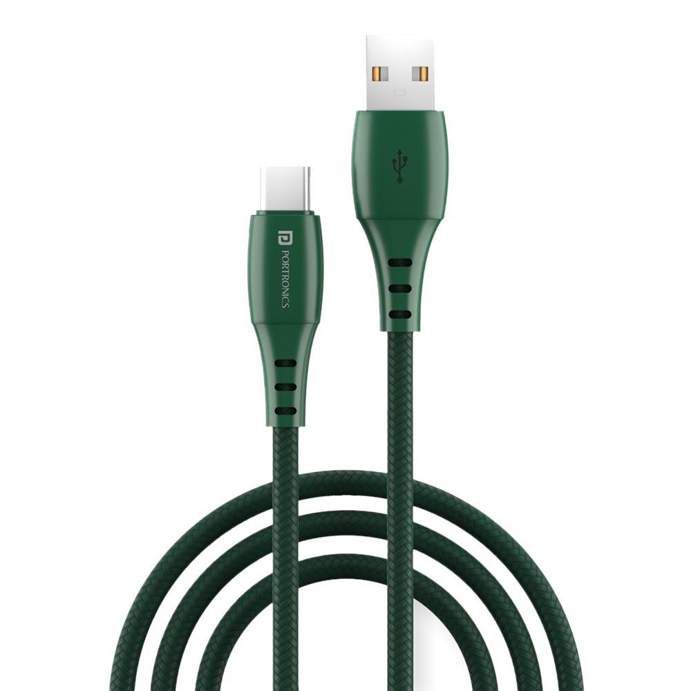 Buy Portronics Konnect A POR 1412 1m USB-C Cable, Green at Best Price ...