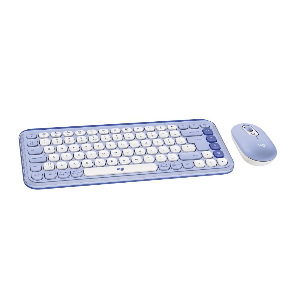 Buy Logitech Pop Icon Bluetooth Keyboard and Mouse Combo, Lilac at ...