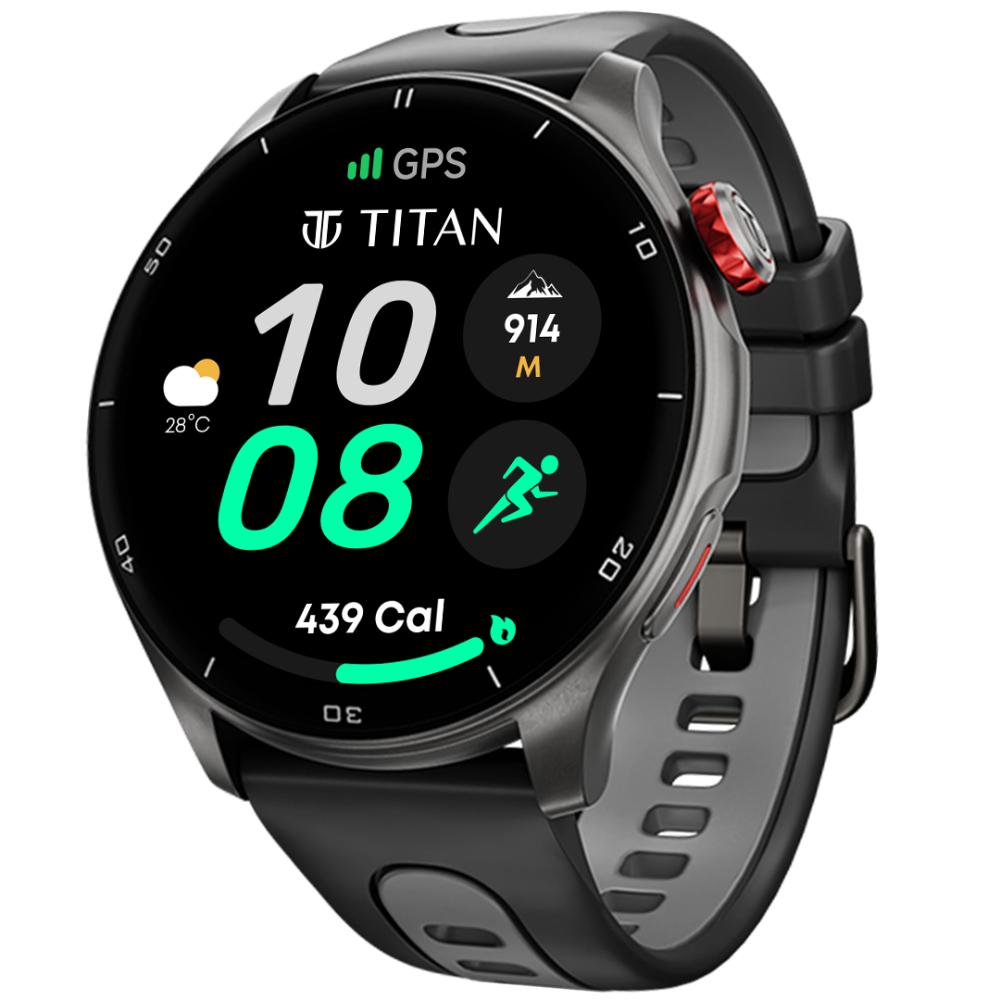 Buy Titan Celestor Smartwatch with Advanced GPS, Altimeter, Barometer ...
