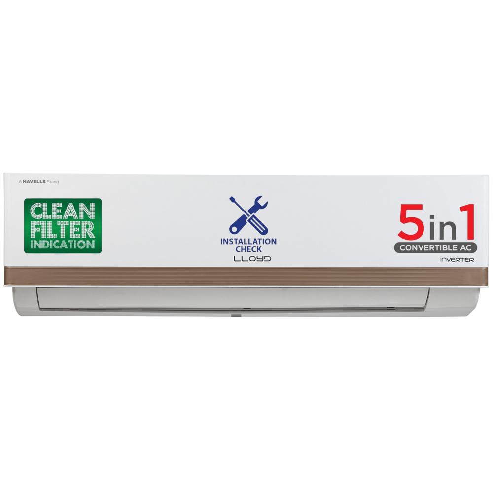 Buy LLOYD 1.5 Ton 3 Star 5 in 1 Convertible Inverter Split AC, GLS18V3KOBBV (4 Way Swing, Turbo ...