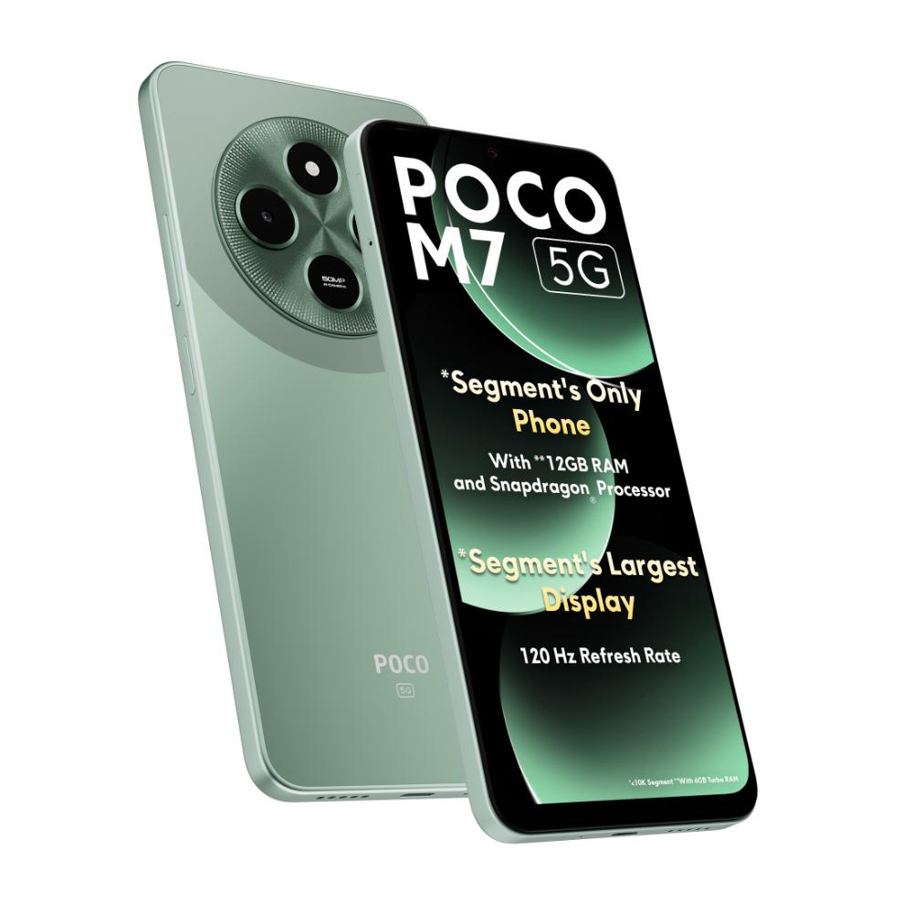 Buy POCO M7 5G 128 GB, 8 GB RAM, Green, Mobile Phone Reliance Digital