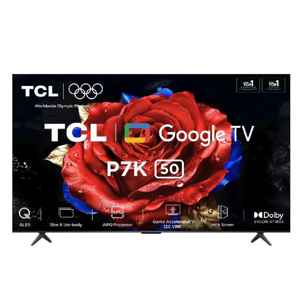 TCL 127 cm (50 inches) QLED Google TV 50P7K, Black
