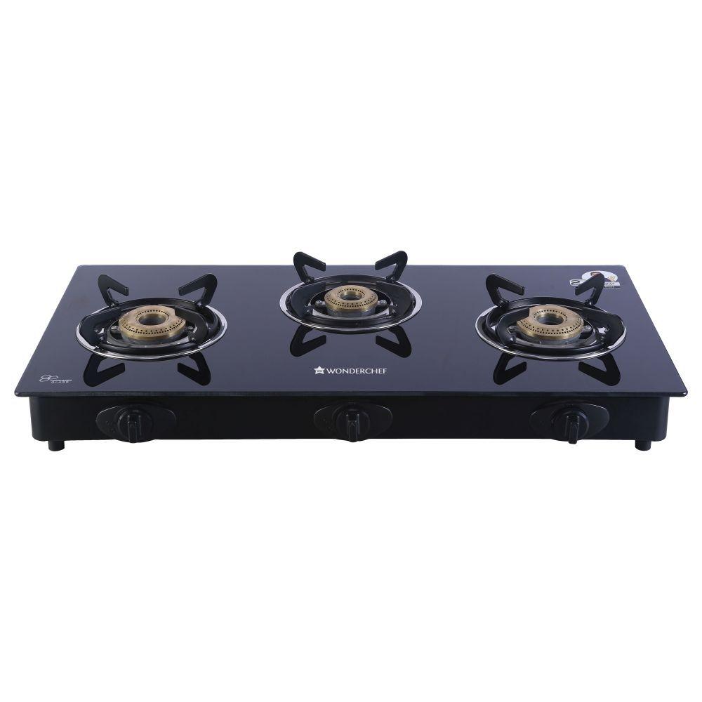 Buy Wonderchef Ultima Plus 3 Burner Auto Cooktop with 6 mm Thick ...