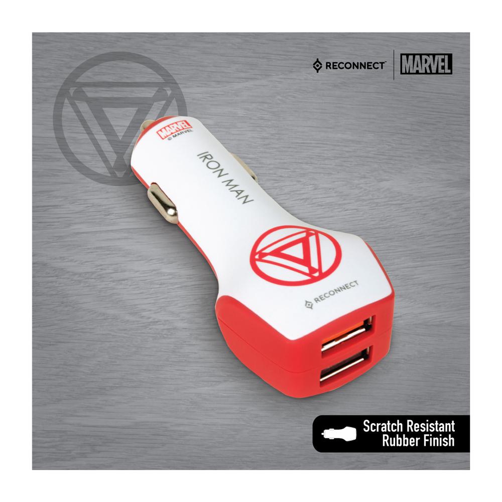 Buy Reconnect Marvel IRON MAN Qualcomm quick charge 3.0, 2 USB outputs ...
