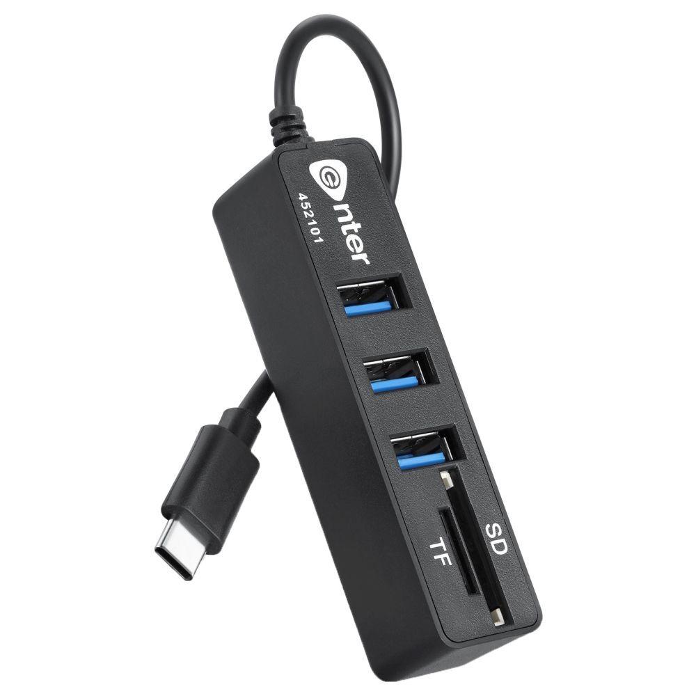 Buy Enter E-UCUC1 USB-C to 3 Port USB 2.0 Hub with SD Card and MicroSD ...
