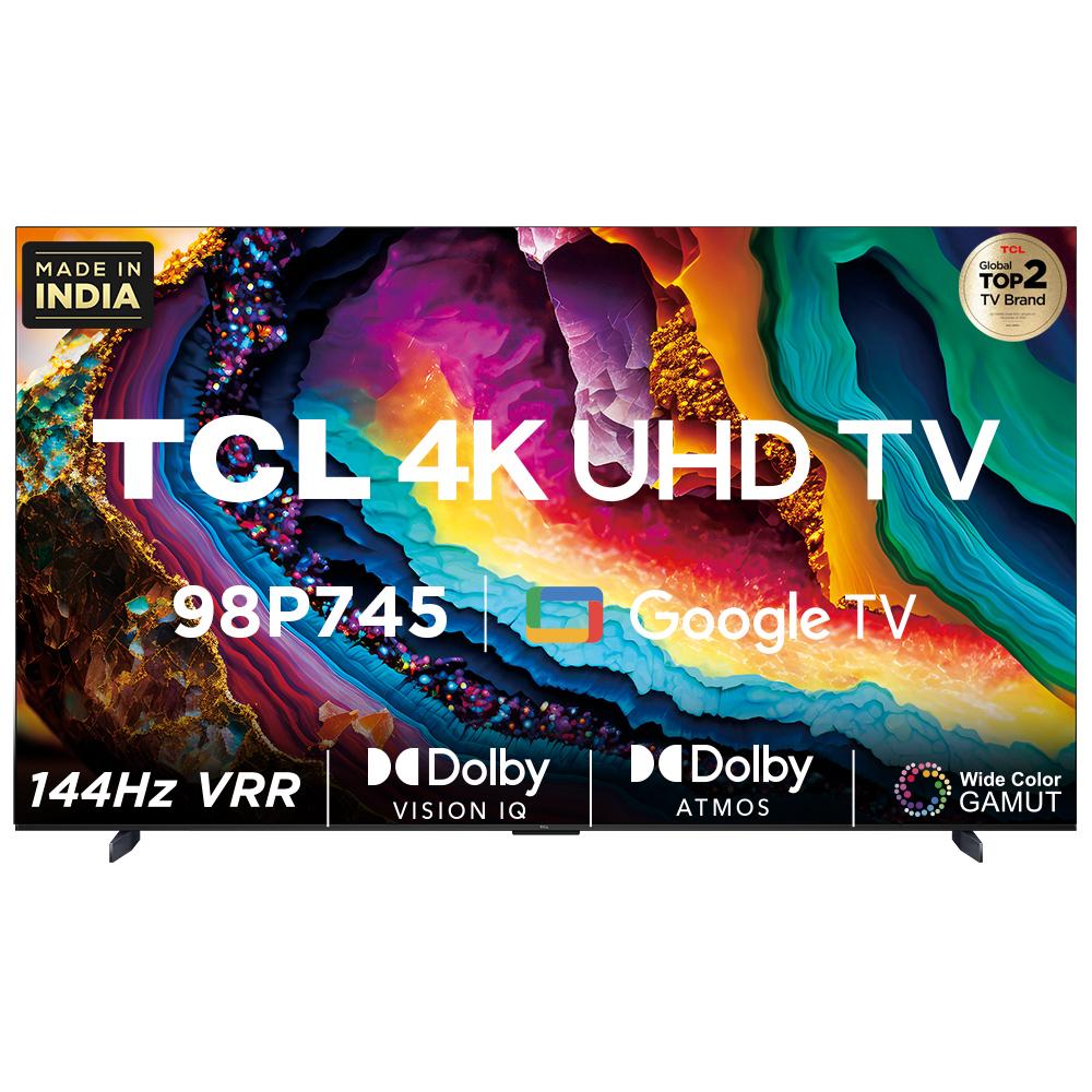 Buy TCL 249 cm (98 Inches) 4K Utlra HD Google LED TV, 98P745 at ...