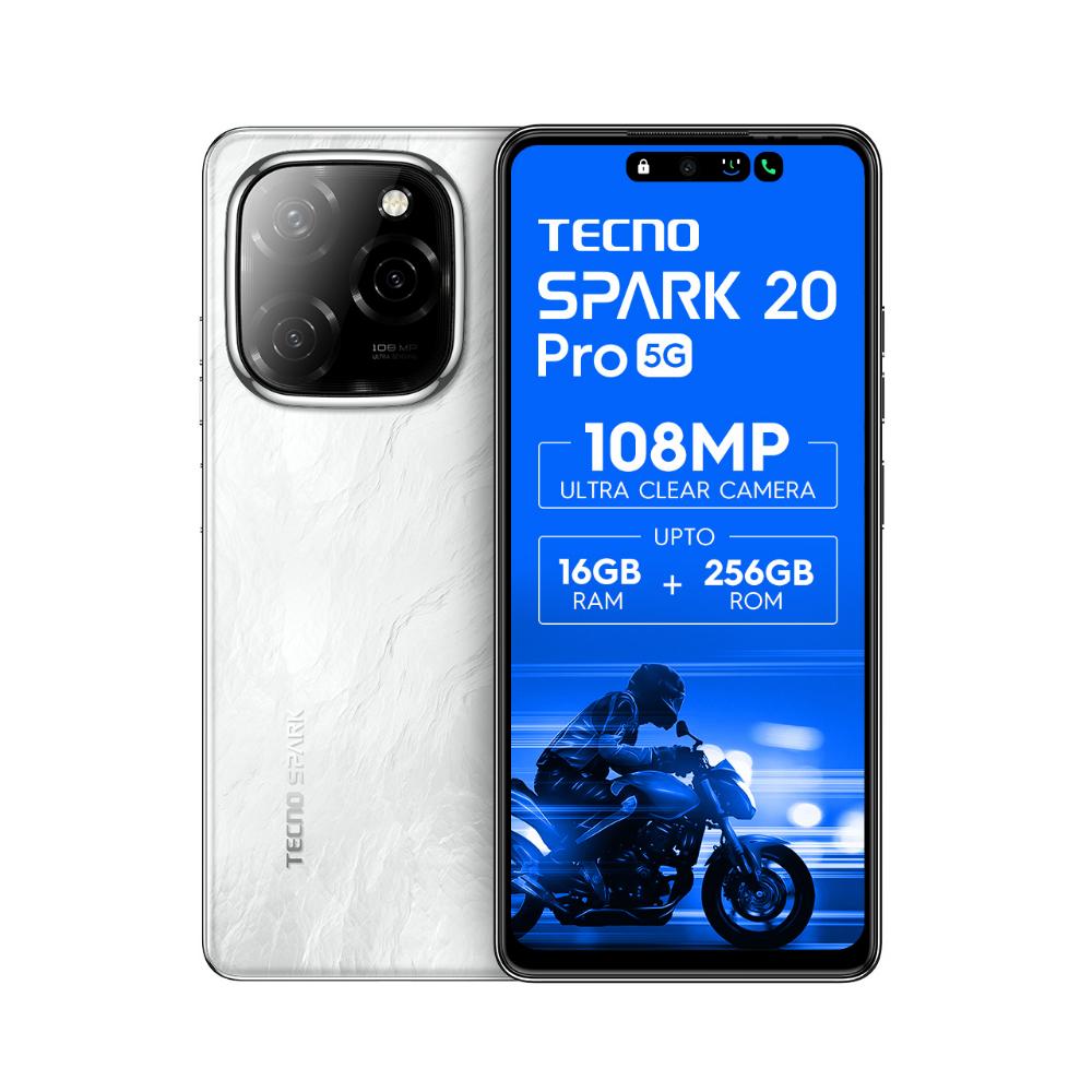 Buy Tecno Spark 20 Pro 5G 128 GB, 8 GB RAM, White, Mobile Phone at Reliance Digital