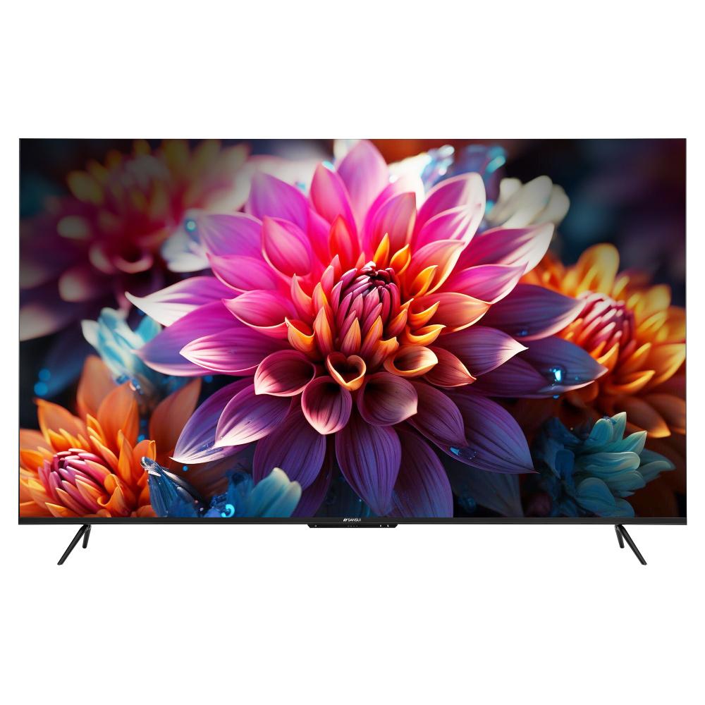 Buy SANSUI 165 cm (65 inches) 4K UHD Smart Google LED TV, Black ...