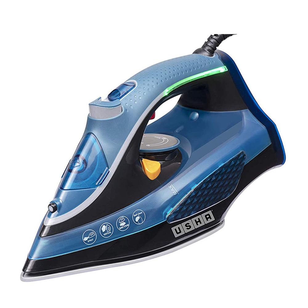 Buy Usha Aqua Glow Steam Iron with 5 Fabric Settings, 2000 Watts Blue ...