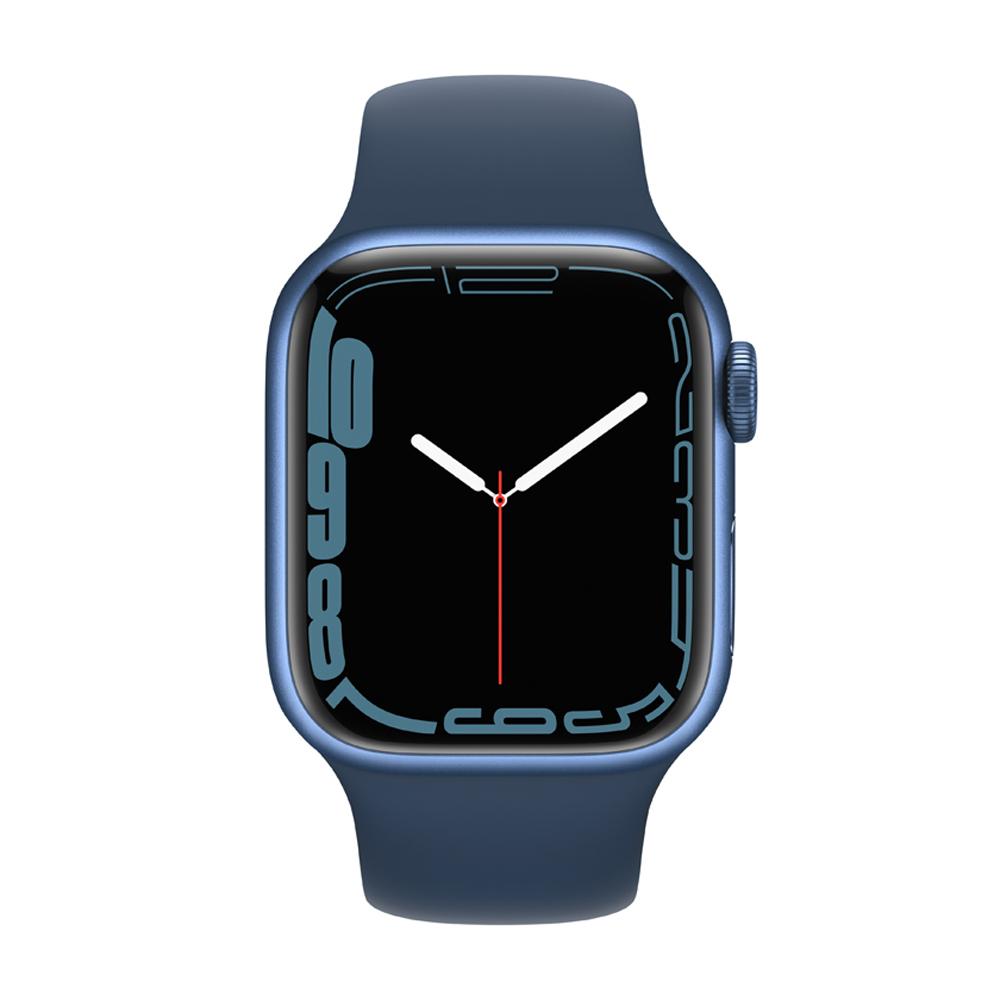 Apple Watch Series 7 GPS - 41 mm Blue Aluminum Case with Abyss Blue ...