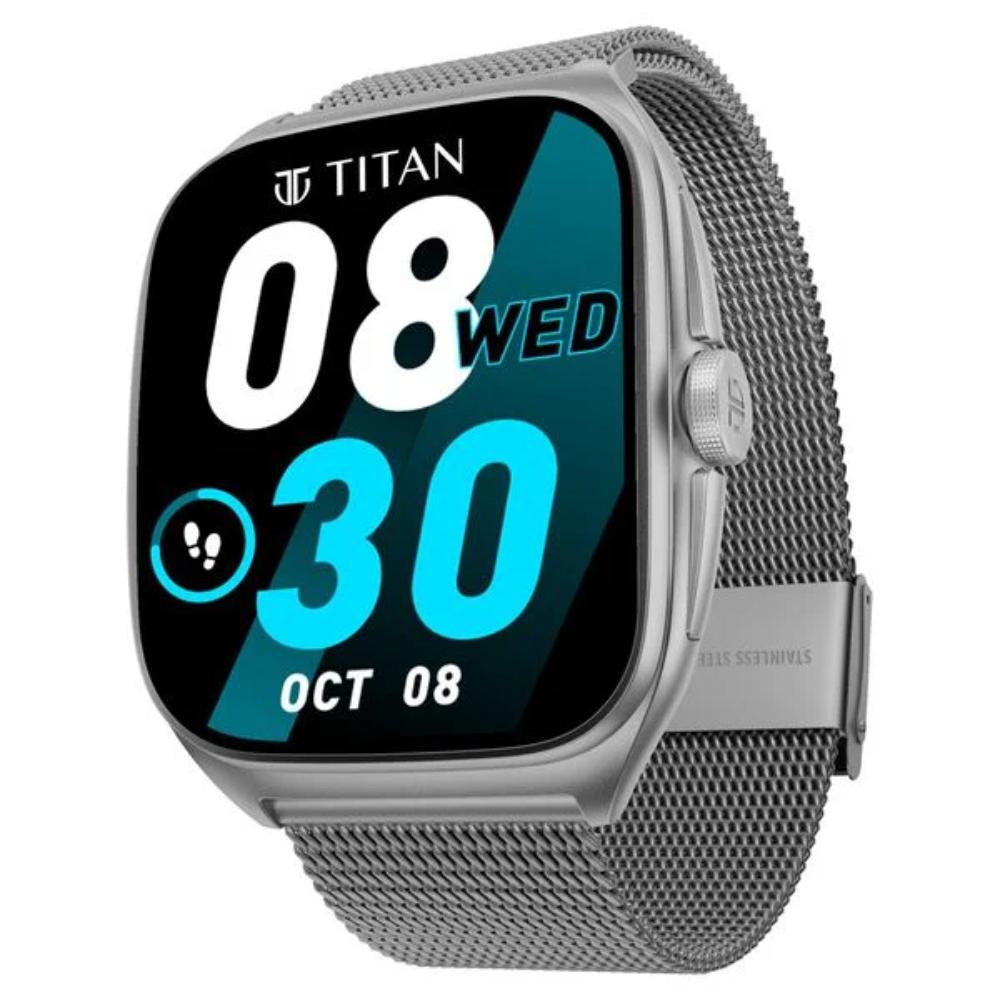 Buy Titan Smart Evolution Smartwatch with 4.6 cm (1.85 inch) Curved ...