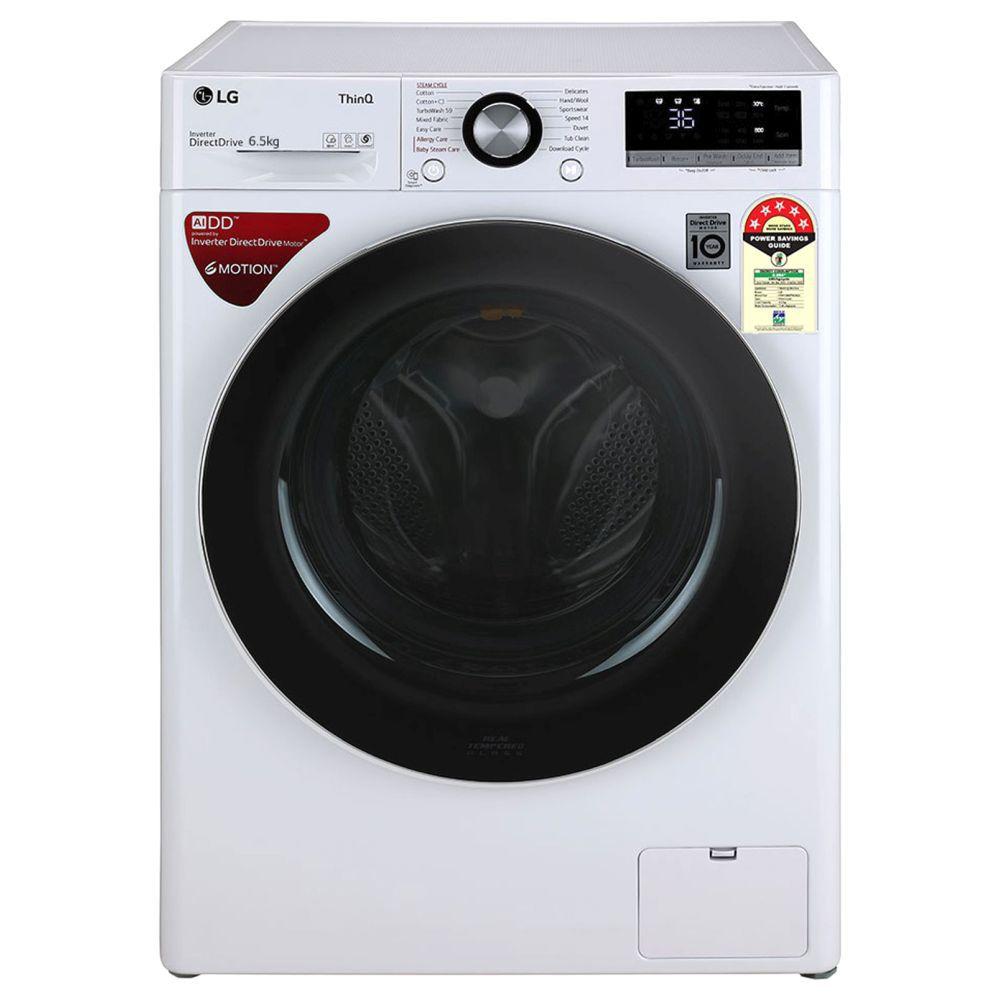 Buy LG 6.5 Kg Front Loading Fully Automatic Washing Machine, FHV1265ZFW ...