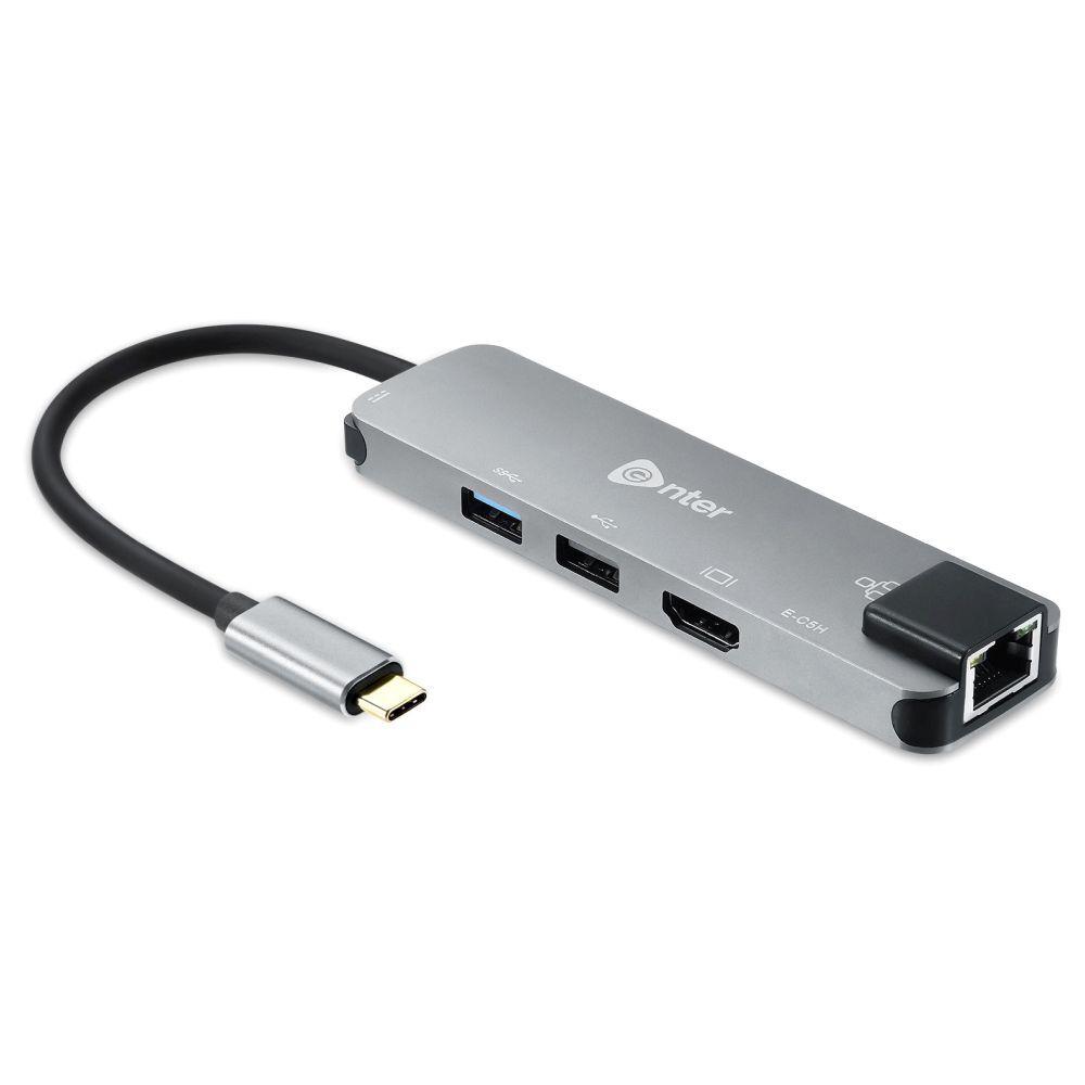 Buy Enter E-C5H 5-in-1 USB-C Hub with USB 3.0, 2.0 Port, HDMI Port, LAN ...