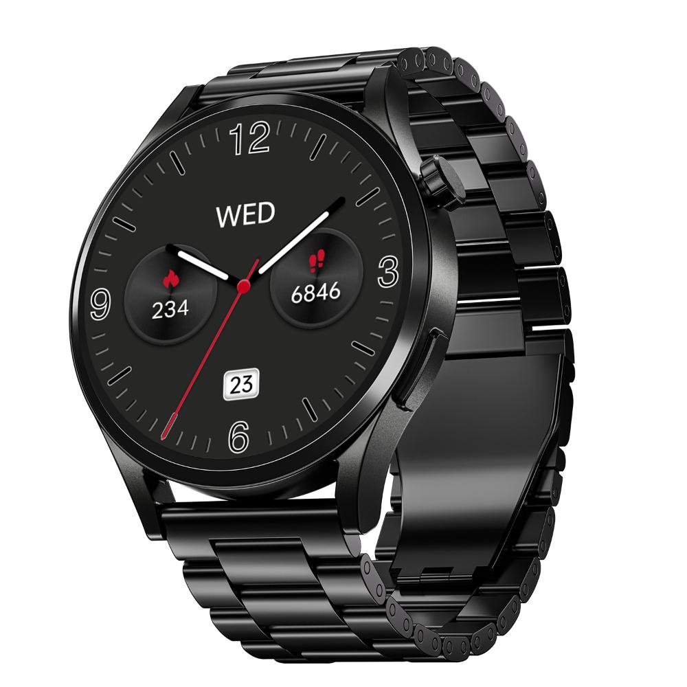 boAt Chrome Horizon Smartwatch, Steel Black