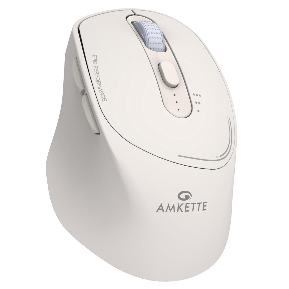 Buy Amkette Hush Pro Epic Rechargeable Bluetooth Mouse, White at ...