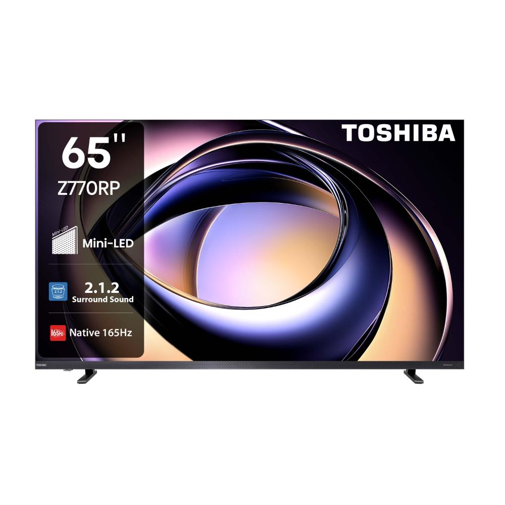 Toshiba 165.1 cm (65 Inch) 4K QLED Mini LED UHD TV, 65Z770RP, Black