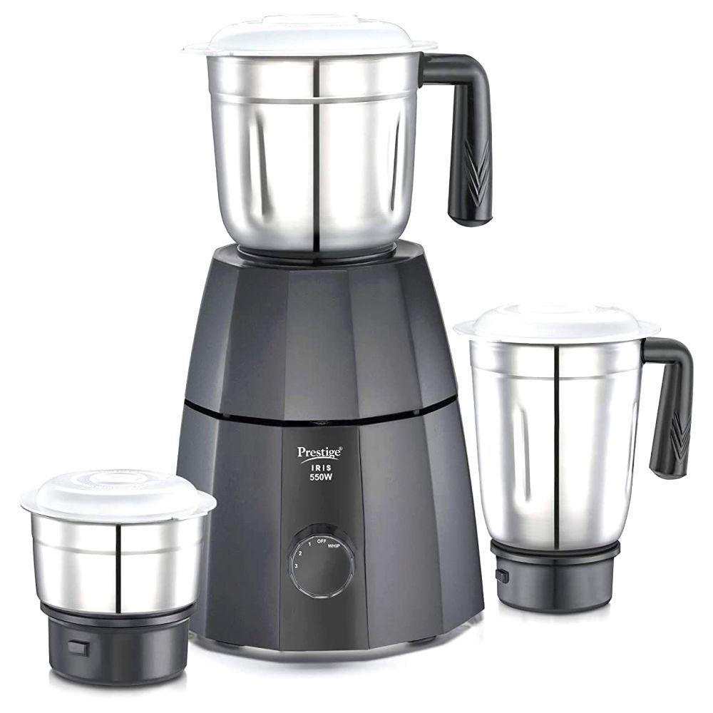 Buy Prestige Iris 550 Watts Mixer Grinder with 3 Jar (Black) at Best ...