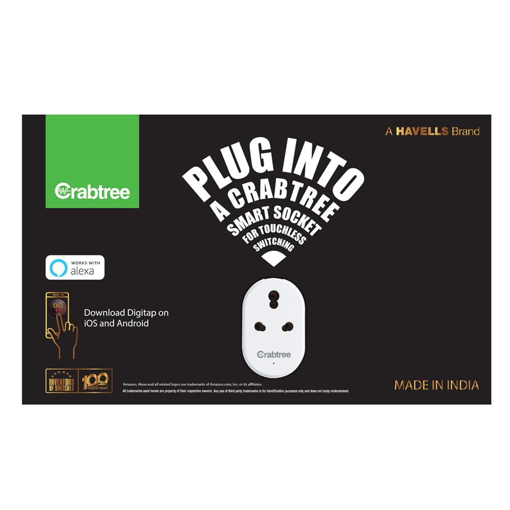Buy Havells Crabtree 16 Amp WiFi Smart Plug, ACST161603 at Reliance Digital