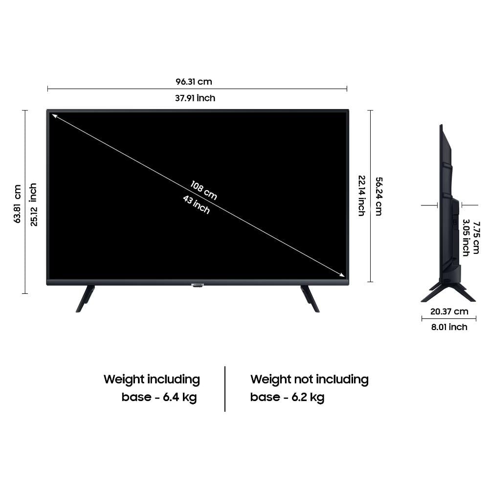 Buy Samsung 108 cm (43 inches) Crystal 4K Ultra HD Smart LED TV ...