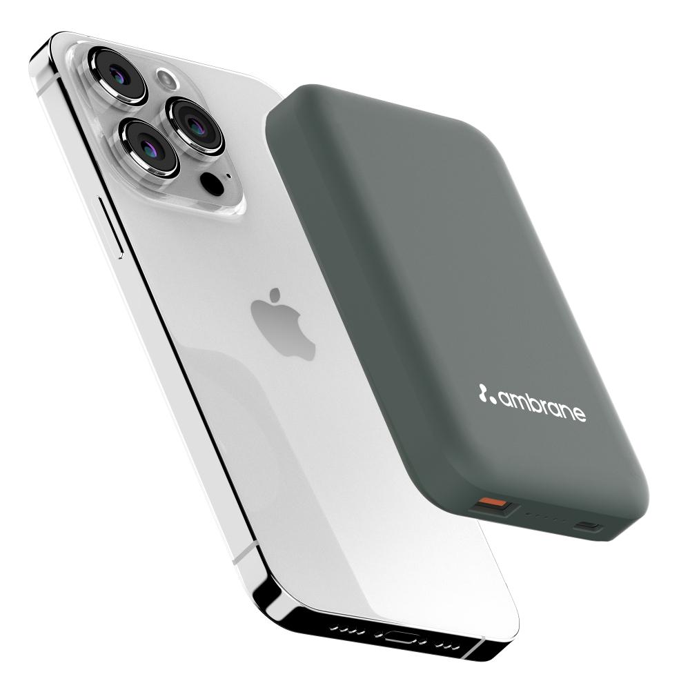 Ambrane AeroSync 10000 mAh MagSafe Power Bank 12, 22.5W Wired Output ...