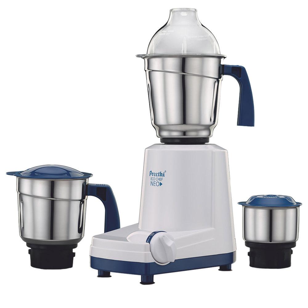 Buy Preethi Eco Chef Neo 500W 3 Jars Mixer Grinder, 3 Speed Switch, White at Reliance Digital