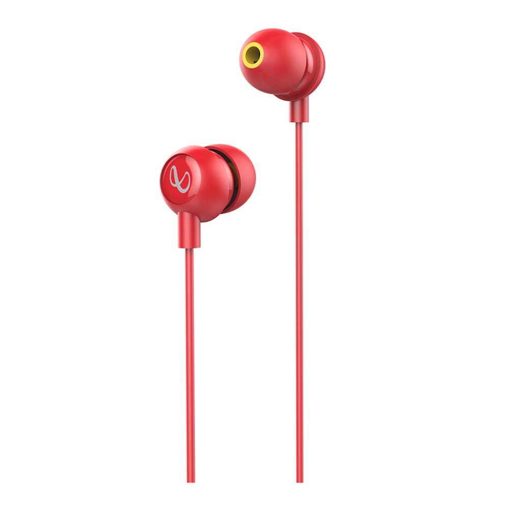 Buy Infinity Wynd 220 in-Ear Deep Bass Wired Earphone with Mic, Red at ...