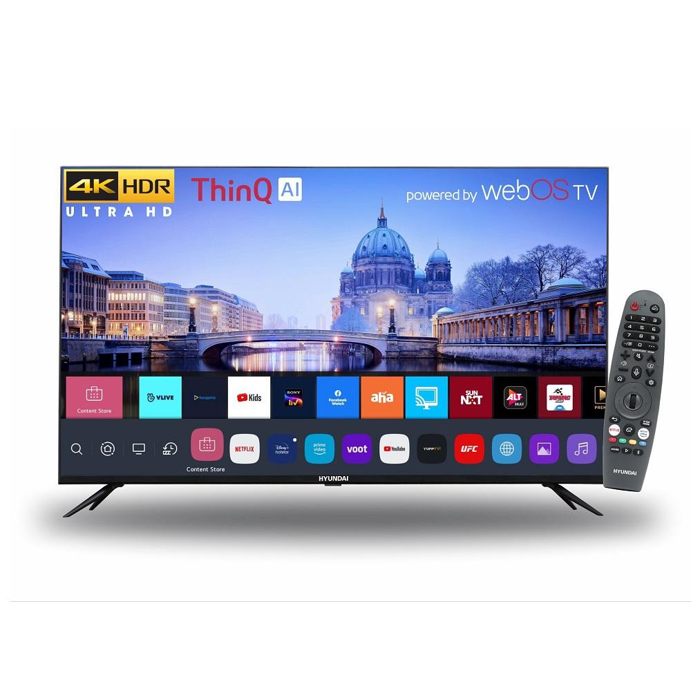 Buy Hyundai 122.8 cm (55 Inch) Ultra HD SMART LED TV, Black, 55UDHYW1I5 ...