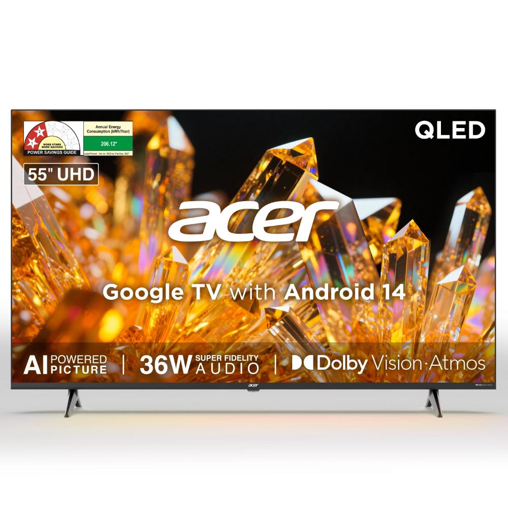Acer 138.7 cm (55 inch) Ultra V Series 4K UHD Smart QLED Google TV with ...