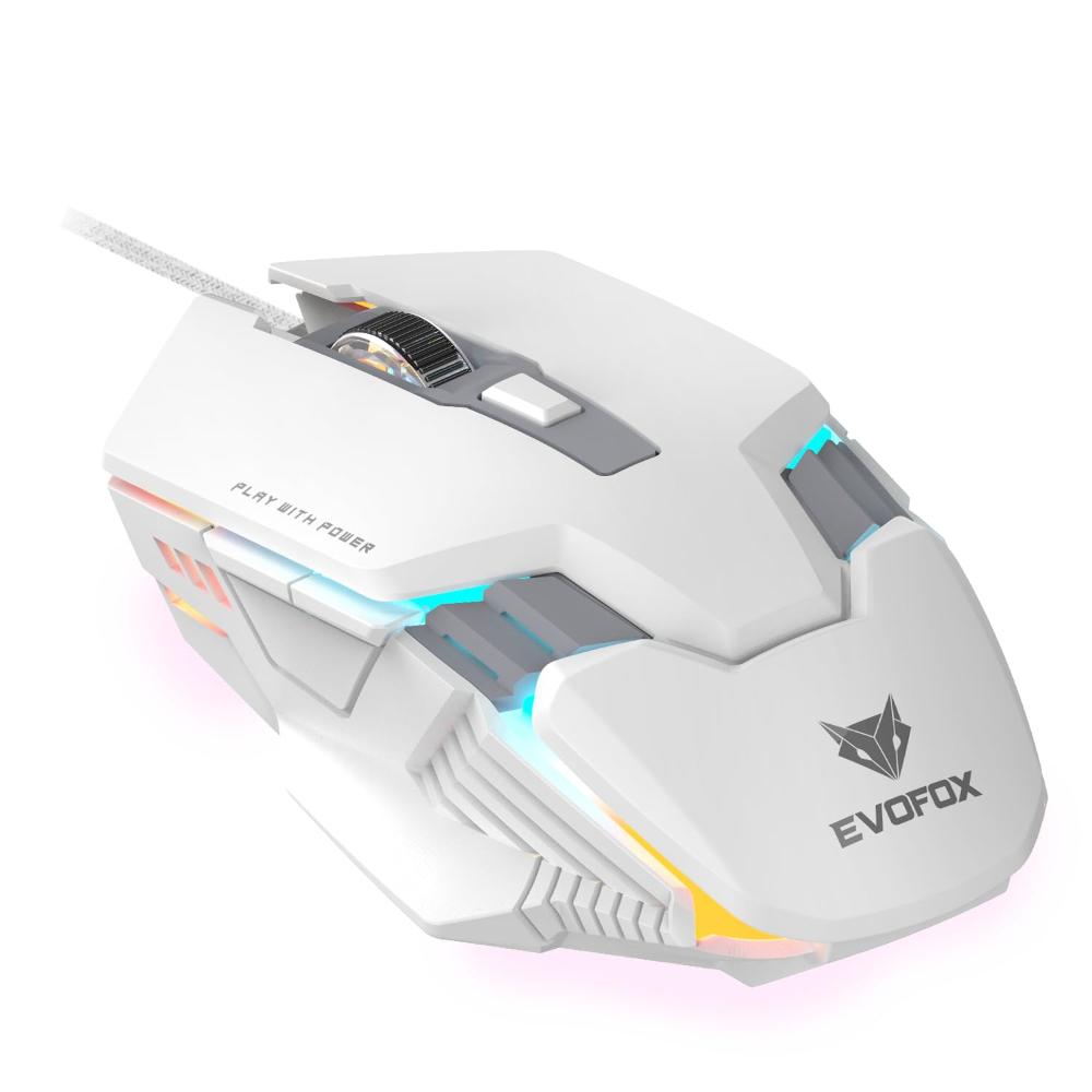 EvoFox Spectre USB Wired Gaming Mouse, White