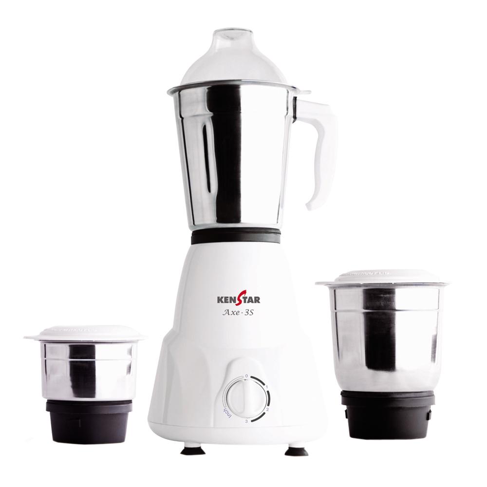 Buy Kenstar Axe 3S 450 Watts Mixer with Lid Locking Clip, White ...