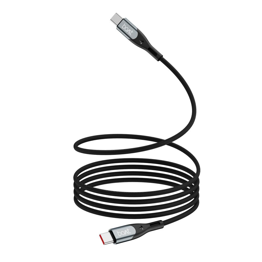 Buy boAt Type C to C 65 W Fast Charging Cable with 480 Mbps Data ...