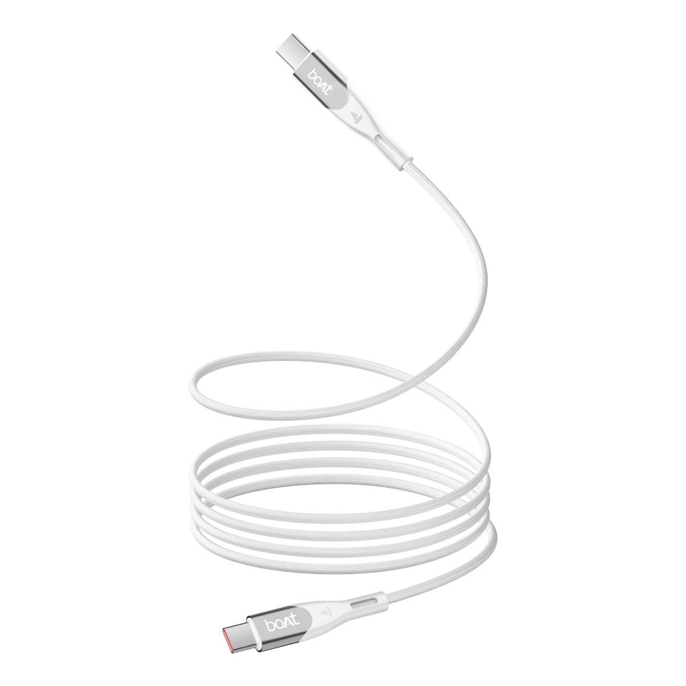 Buy boAt Type C to C 65 W Fast Charging Cable with 480 Mbps Data ...