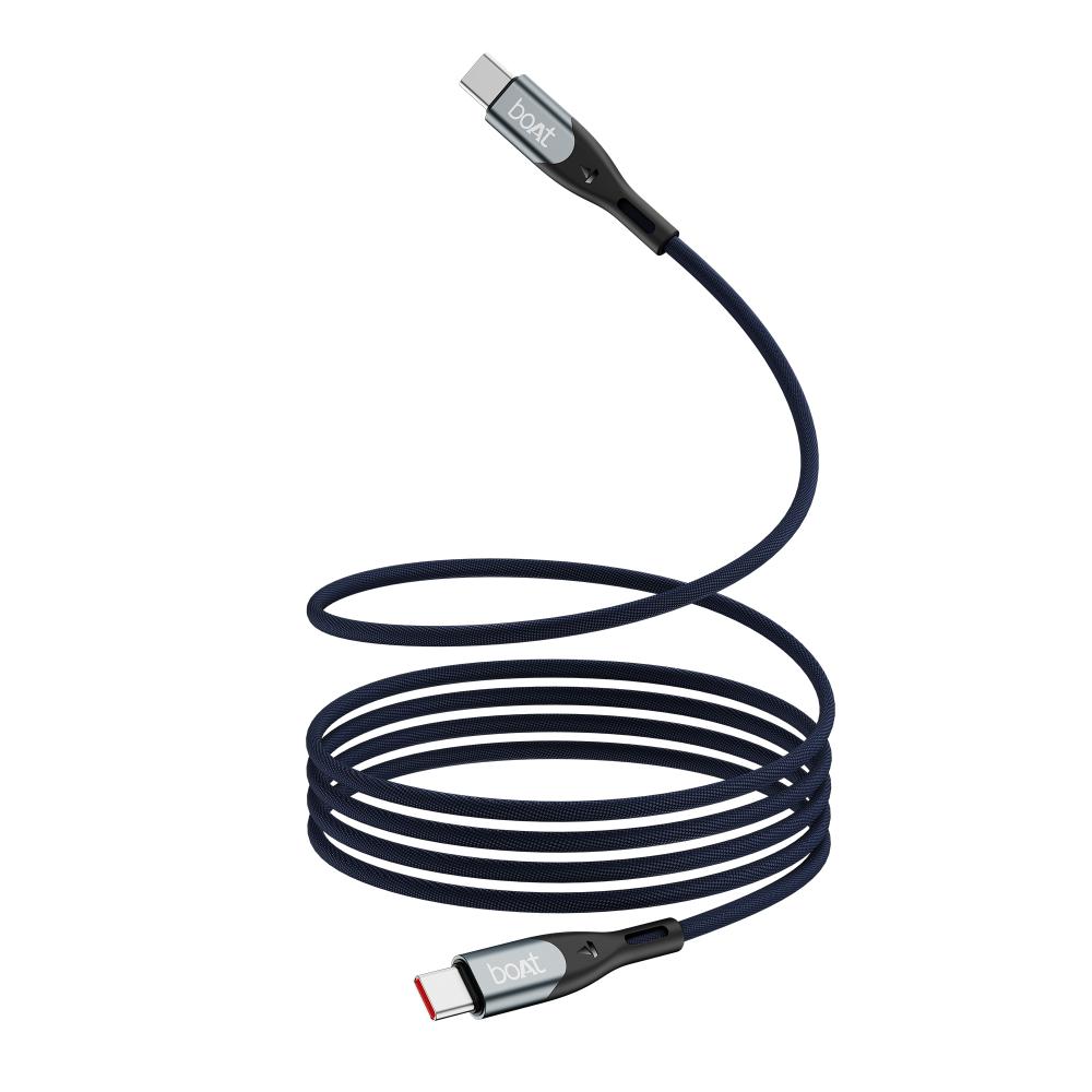 Buy boAt Type C to C 65 W Fast Charging Cable with 480 Mbps Data ...