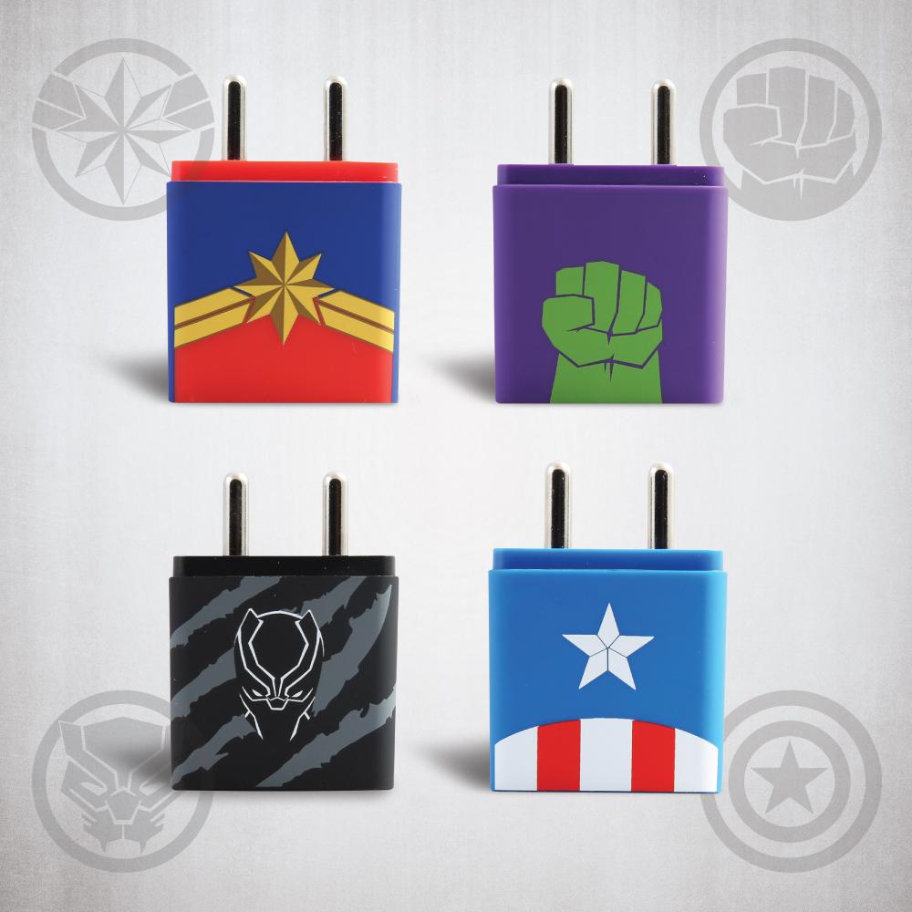 Buy Reconnect Marvel Captain America 2 USB ports 10 Watts Wall Charger ...