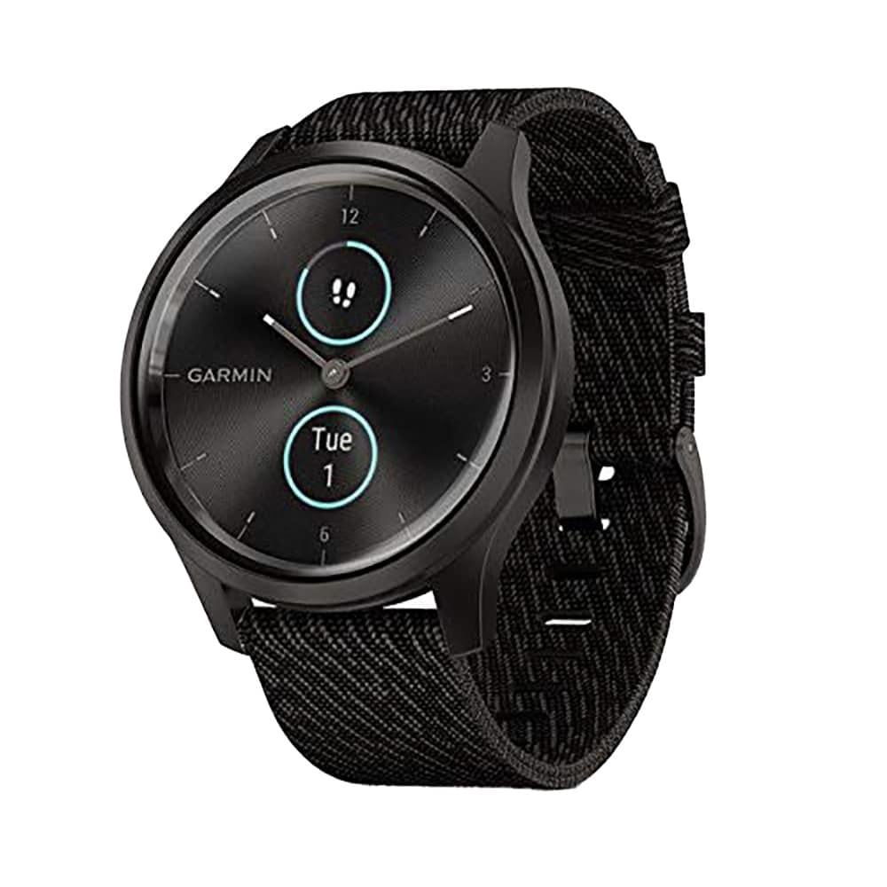 Garmin v vomove Style Hybrid GPS Smart Watch, Black Pepper