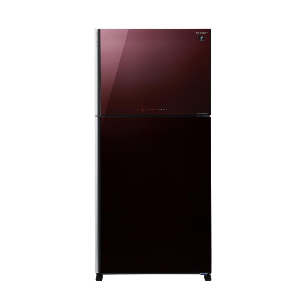 Buy Sharp 613 L 2 Star Frost Free Double Door Refrigerator, Maroon, SJ ...