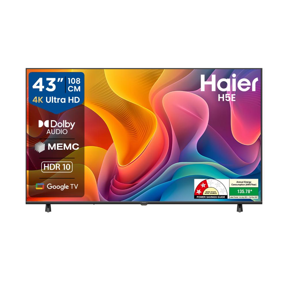 Buy Haier 108 cm (43 inches), 4K Ultra HD Smart LED Google TV, Black ...