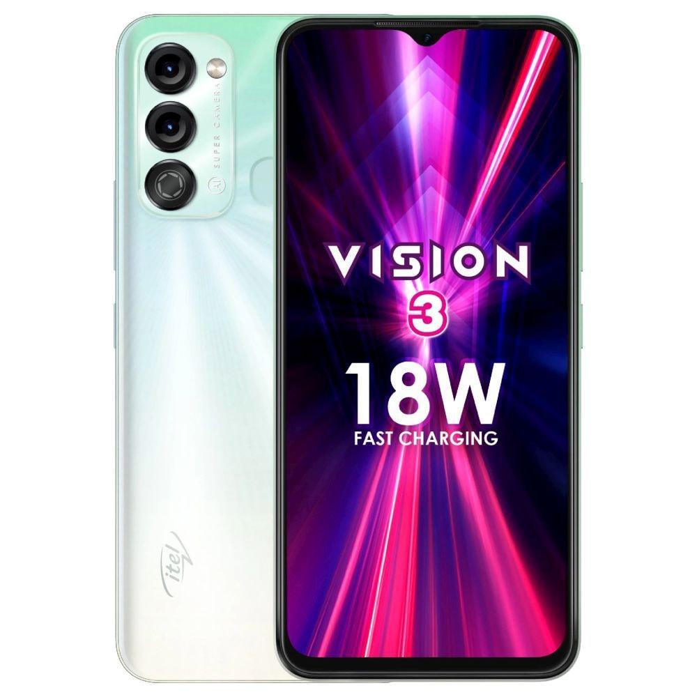 itel Vision 3 64 GB, 3 GB RAM, Multi Green, Mobile Phone