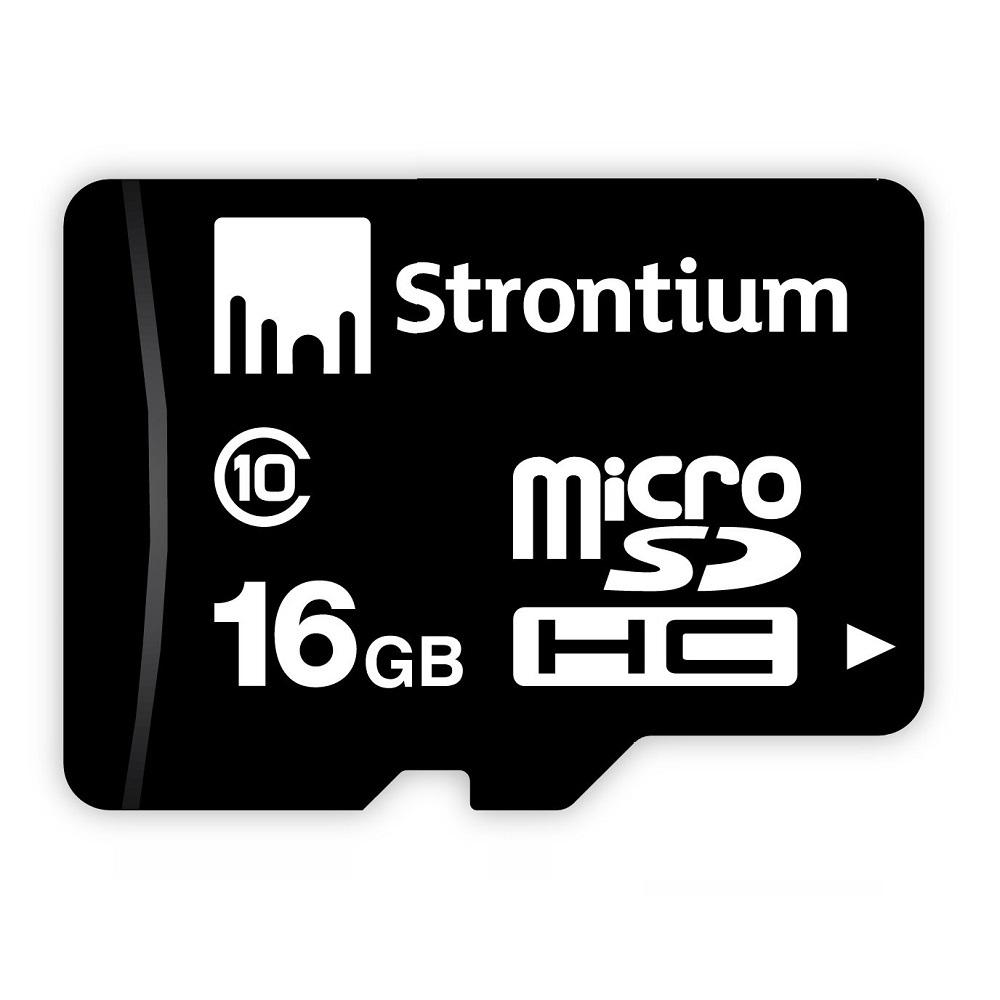 Buy Strontium 16GB Class 10 MicroSD Memory Card, SR16GTFC10R, Black at ...