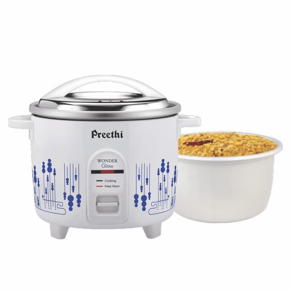 Buy Preethi 2.2 Litres Rice Cooker,Rust Proof Body, Anodized Aluminium ...