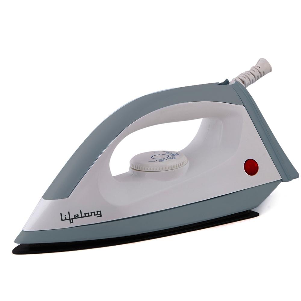 Buy Lifelong LLDI19 Dry Iron with Non Stick Coated Plate (White/Grey ...